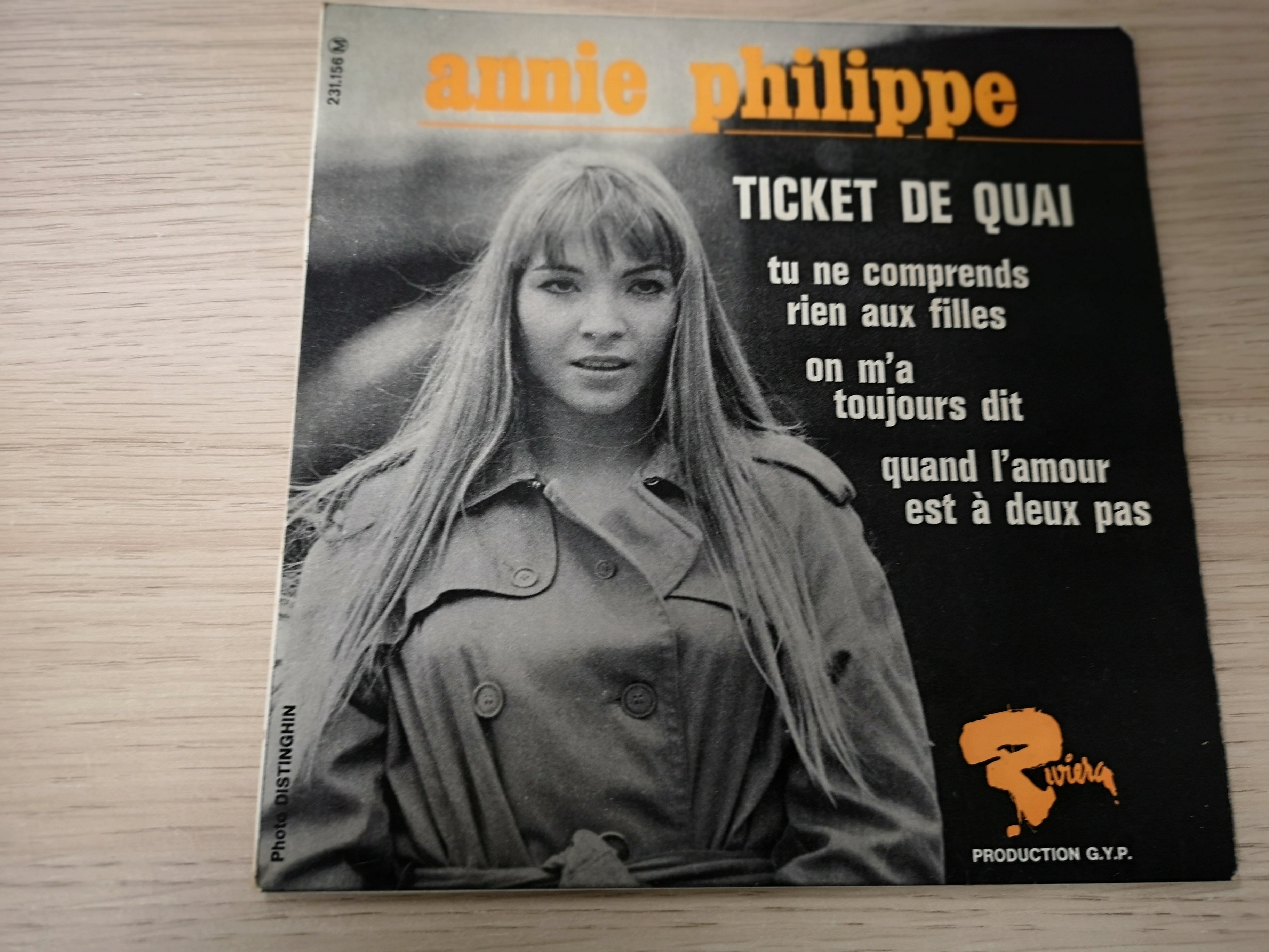Annie Philippe "Ticket de Quai" Orig France 1966 EX/VG (7" EP) – bassin-maquette