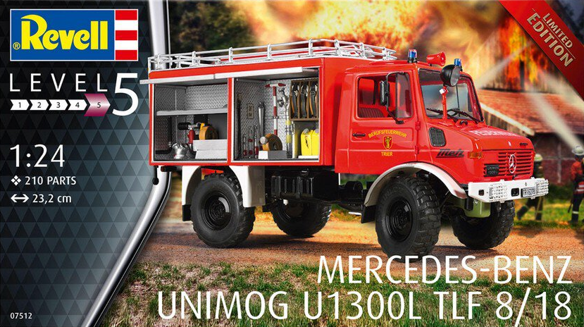 Mercedes-Benz Unimog U1300 L TLF 8/18 - REVELL 1/24 – bassin-maquette