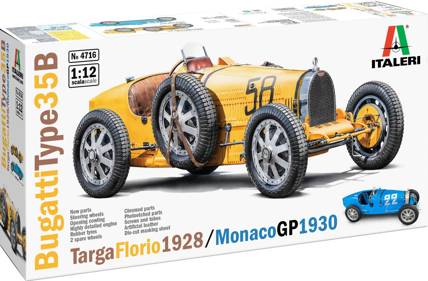 Bugatti Type 35B - Targa Florio 1928 /Monaco GP 1930 - ITALERI 1/12 – bassin-maquette