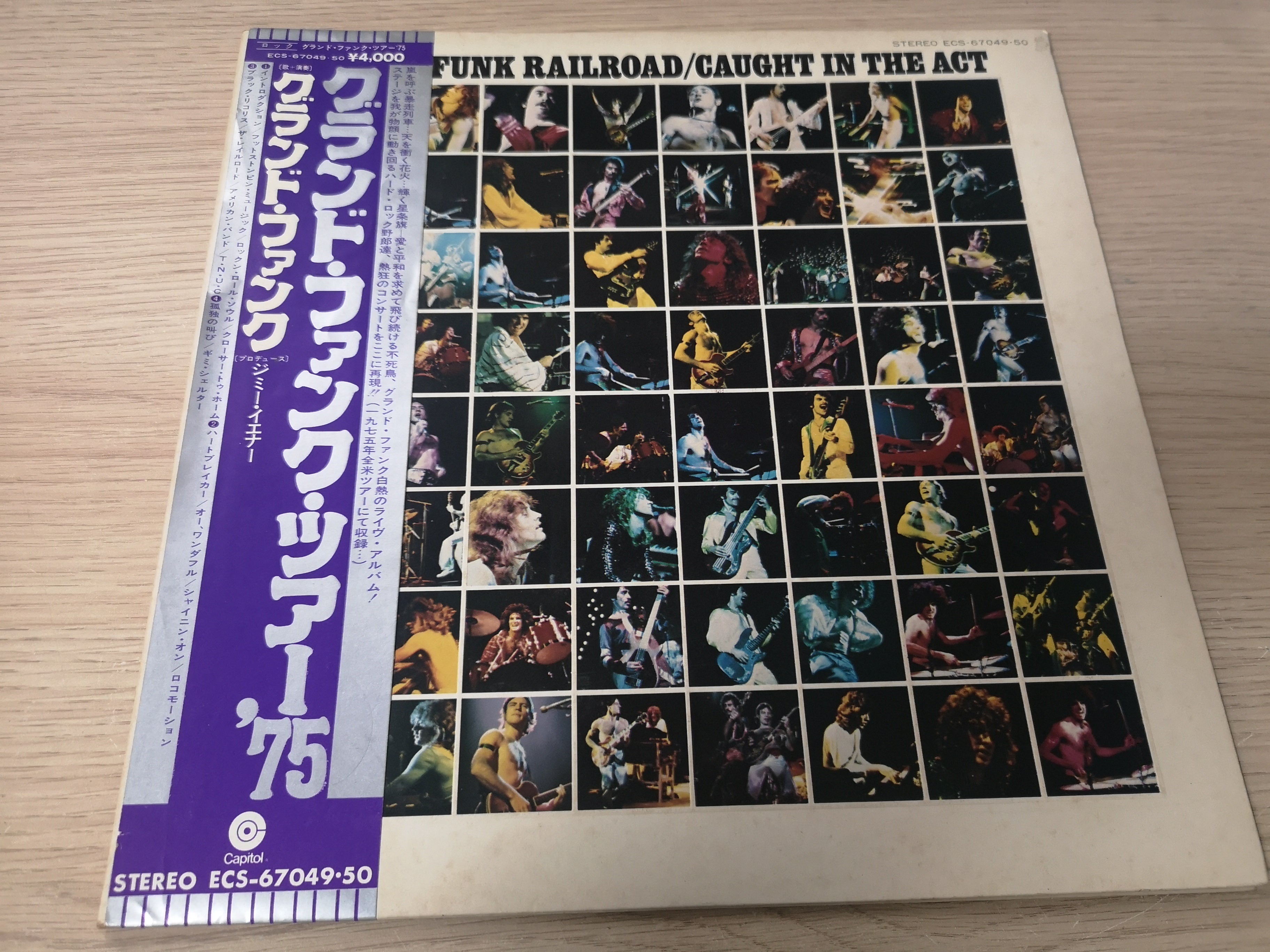 Grand Funk Railroad "Caught in the Act" Orig Japan 2 Lps VG++/EX/EX – bassin-maquette