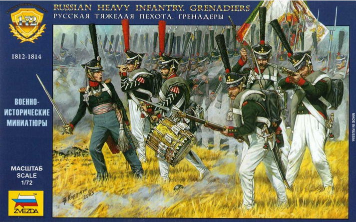 Russian Heavy Infantry Grenadiers - Napoleonic Wars 1812-1814 - ZVEZDA ...