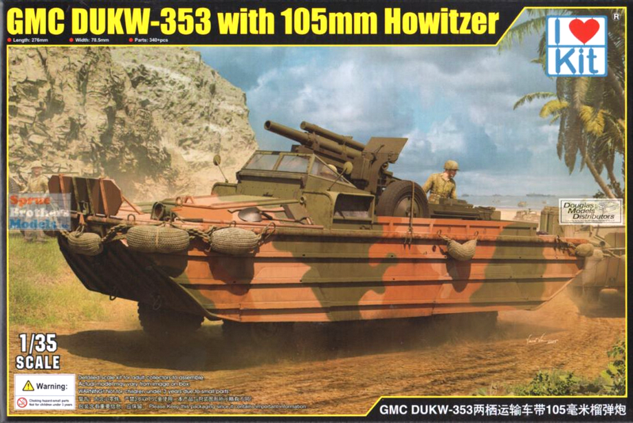 GMC DUKW-353 avec canon Howitzer 105mm - I LOVE KIT / TRUMPETER 1/35 ...