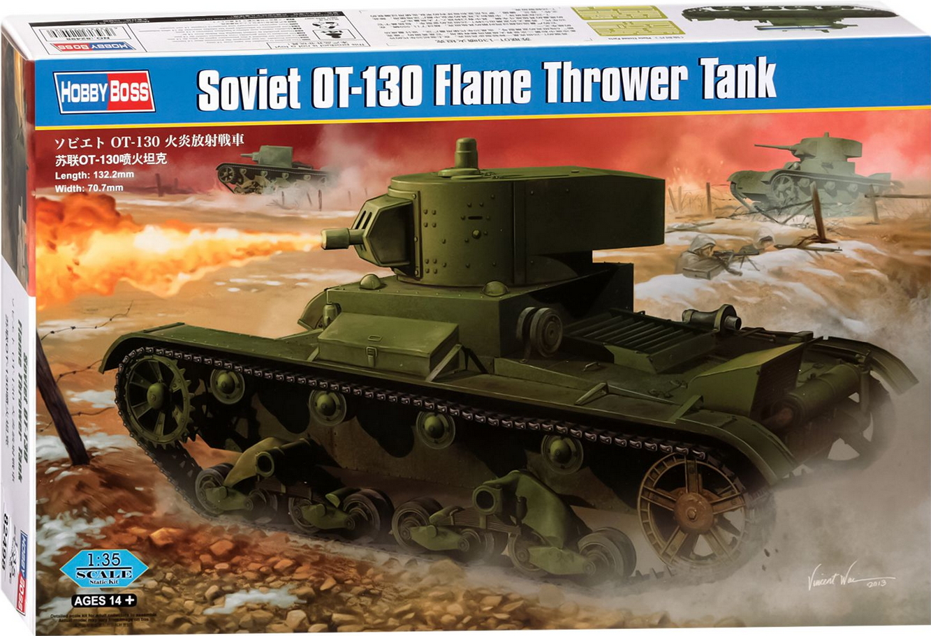 Soviet OT-130 Flame Thrower Tank - HOBBY BOSS 1/35 – bassin-maquette