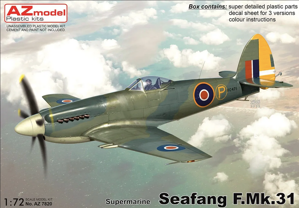 Supermarine Seafang F.Mk.31 - AZ MODEL 1/72 – bassin-maquette